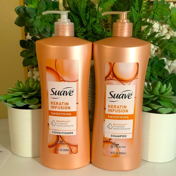 Suave | Hair | Suave Keratin Infusion Shampoo Conditioner 28oz Pump New ...